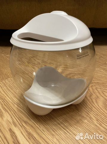 Аквариум-шар с освещением, 1,5 литров, белый