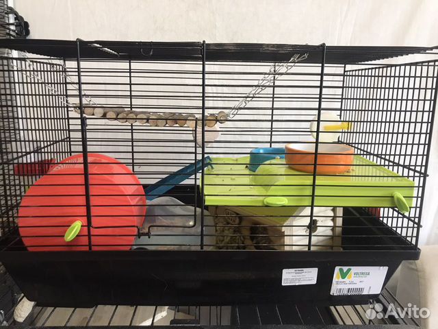 Клетка Voltrega с хомячком