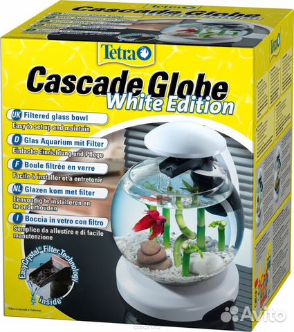 Аквариум CasKade Globe круглый 6,8 л черный